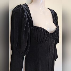 Miss Circle | Dresses | Miss Circle Black Velvet Mini Dress Small ...